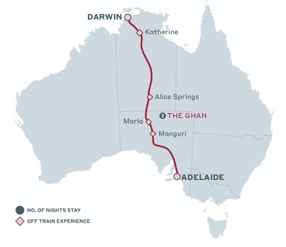 オーストラリア豪華列車の旅 ザ・ガン【The Ghan】| MCL Travel